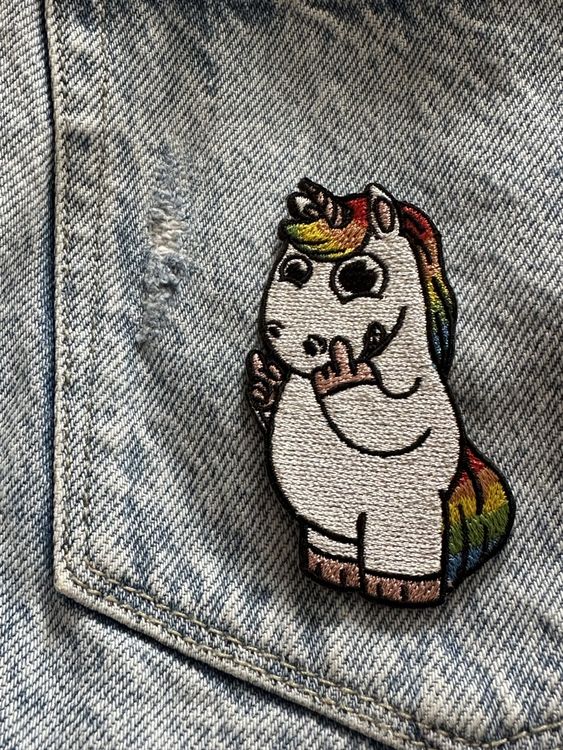 Einhorn Patch aufbügeln/nähen Gr. ca. 7.5cm (Neu (gemäss Beschreibung)) in Jona für CHF 5 – mit ...