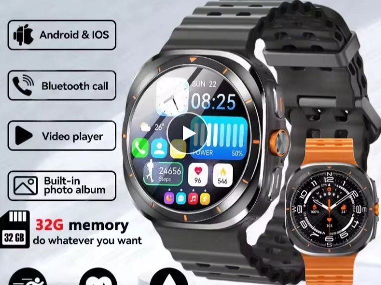 Uhr Ultra Smartwatch Männer Speicher GPS Tracker gesundheit (Neu und ...