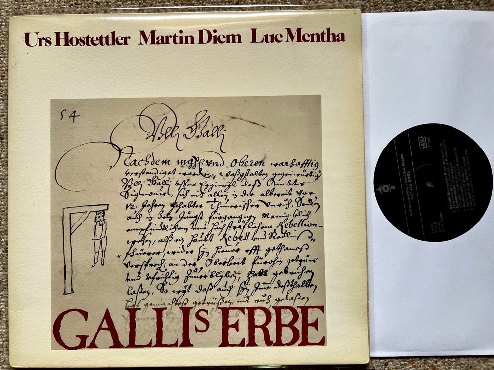 Urs Hostettler Martin Diem Luc Mentha - Gallis Erbe LP 🛀 (Gebraucht) in ...