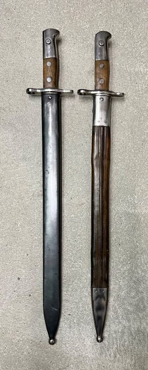 2 - Bajonett Ord.1914 Faschinenmesser Stahlscheide + leder (Gebraucht) in Nyon für CHF 220 – mit ...