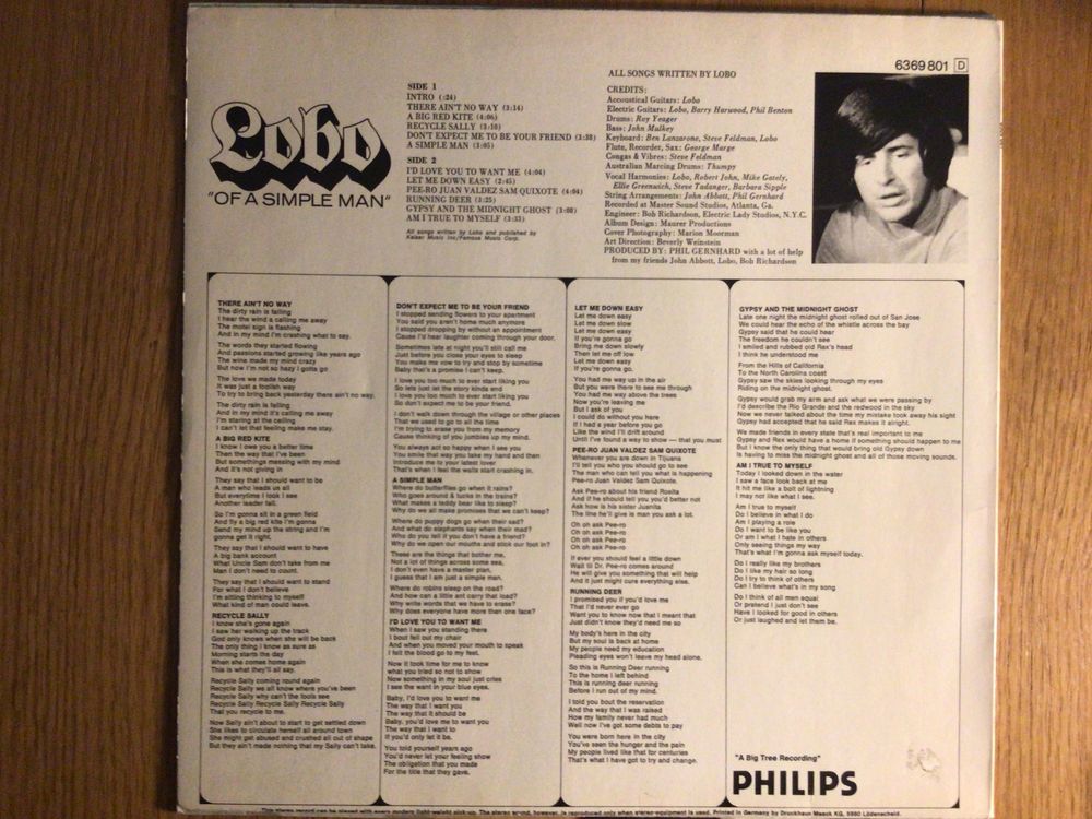 LOBO, A simple Man, LP1974 (Gebraucht) in Steinach für CHF 6 – nur ...