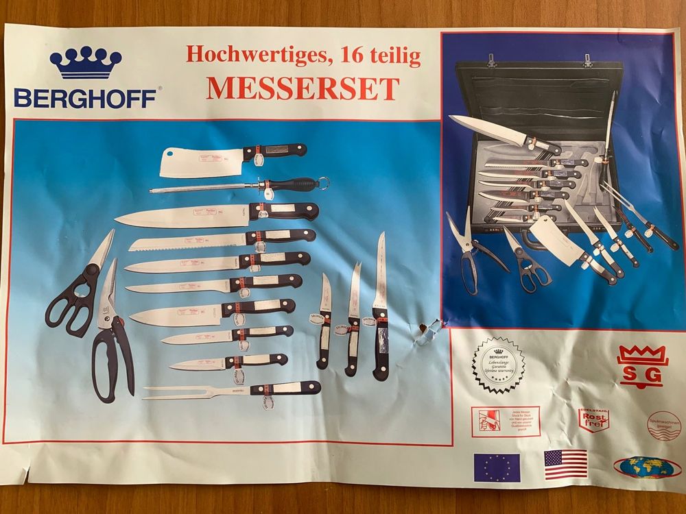 BERGHOFF 16-teiliges Messerset (SOLINGEN) (Neu (gemäss Beschreibung)) in Churwalden für CHF 89 ...