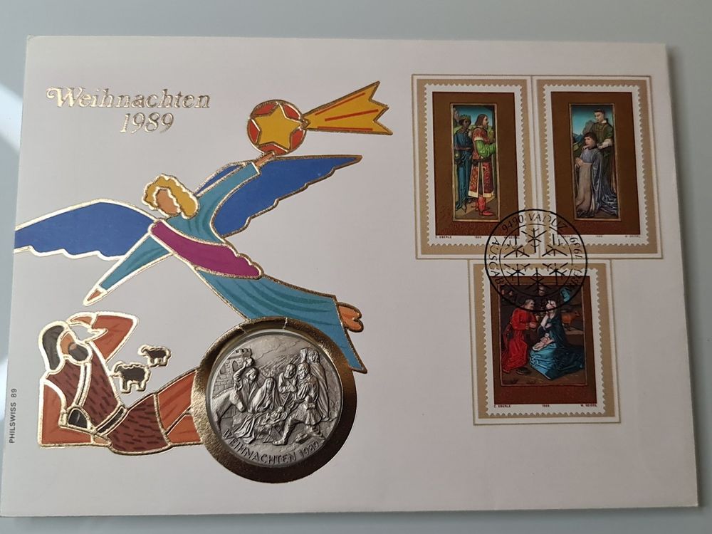 Münzbrief Weihnachten 1989 (Gebraucht) in La Chaux-de-Fonds für CHF 10 – mit Lieferung auf ...