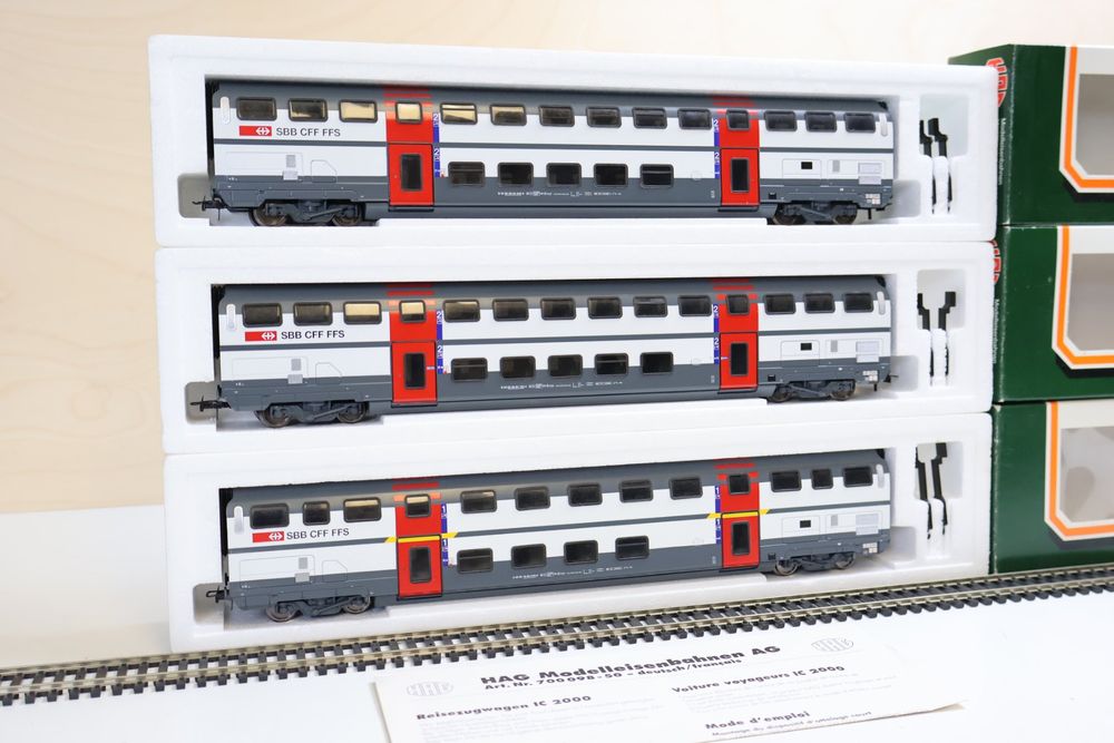 HAG 3 x SBB IC 2000 Nr. 61020 - Doppelstockwagen Set (Gebraucht) in ...