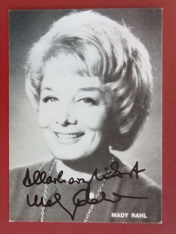 Mady Rahl 1915-2009 Autogramm Fotopostkarte 10x15cm (Gebraucht) in ...