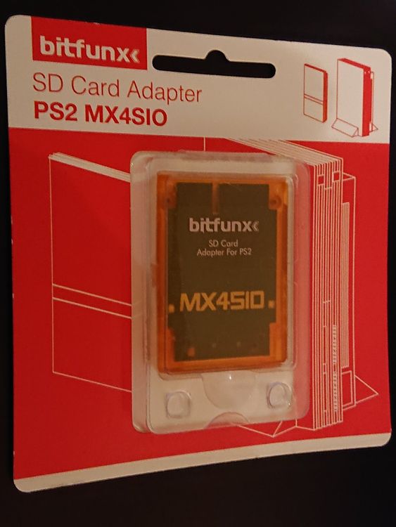 NEU - bitfunx - PlayStation 2 PS2 TF-Card-SD Adapter Orange (Neu und ...