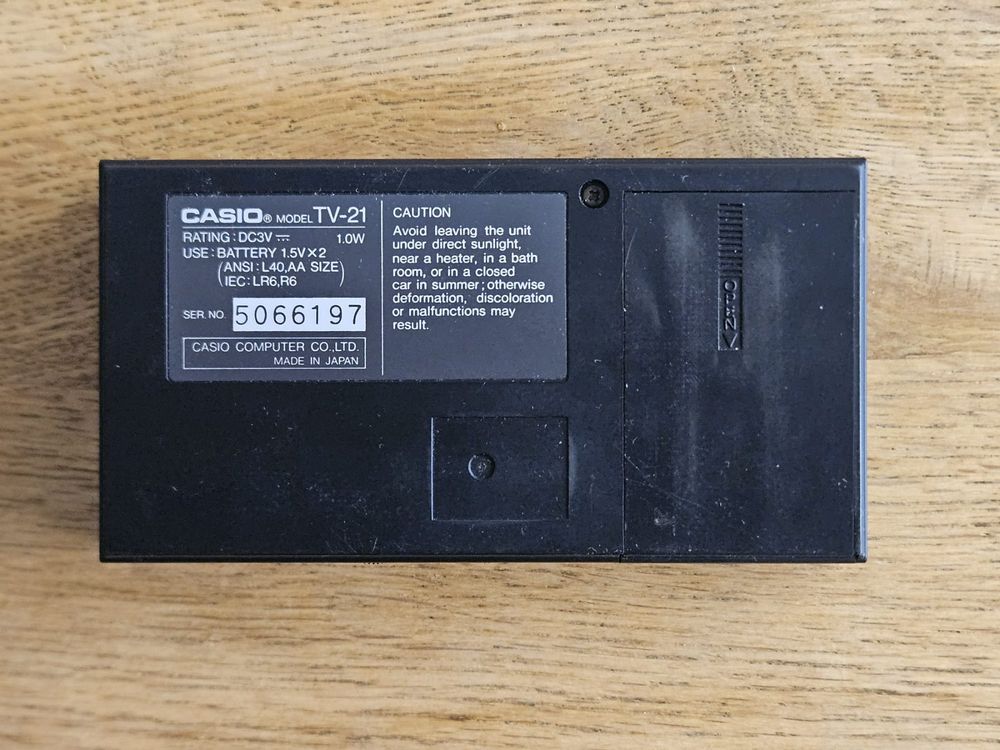 Casio TV-21 Pocket Television Vintage – ungetestet (Gebraucht) in Birr ...