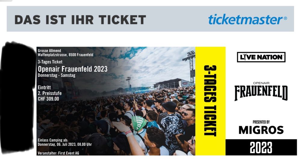 Open Air Frauenfeld OAFF 3-Tages-Ticket | Kaufen auf Ricardo