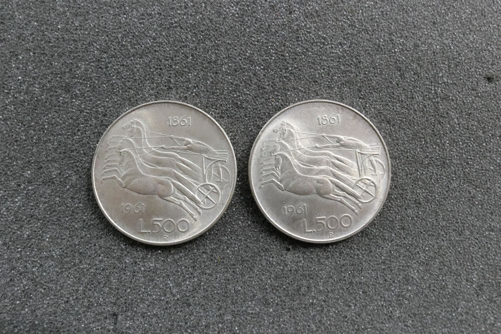 Italien 1961 - 2 x 500 Lire - Silber | Kaufen auf Ricardo