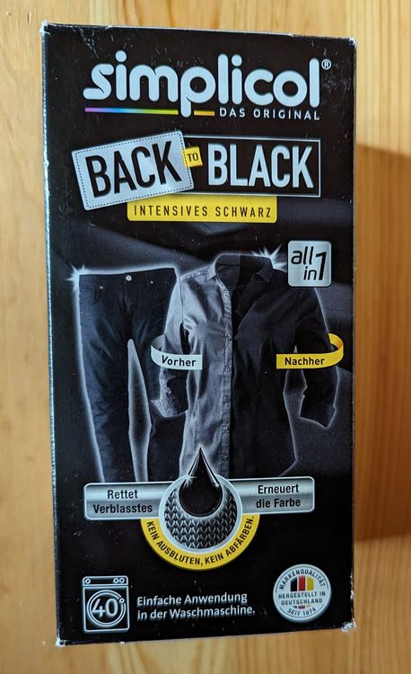 Simplicol Textilfarbe back to black | Kaufen auf Ricardo