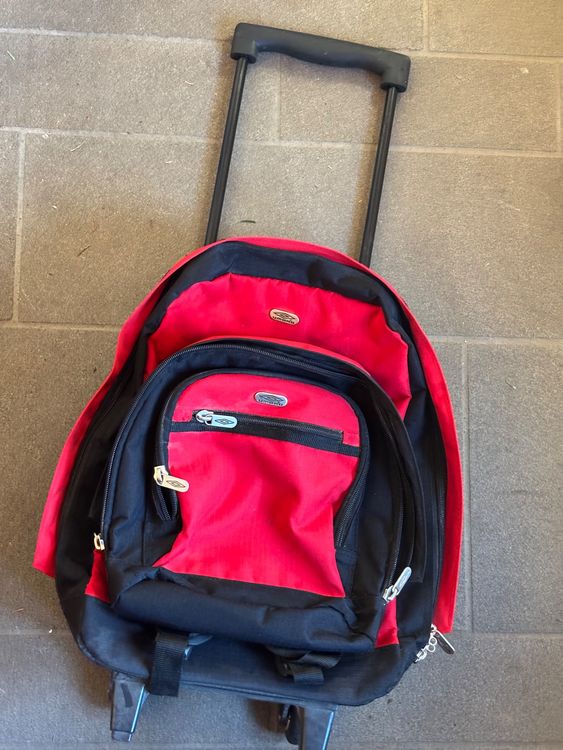 Reise-Rucksack Trolley schwarz-rot, Trolleyrucksack | Kaufen auf Ricardo