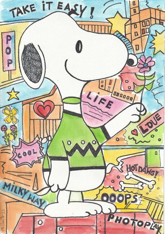 Gemälde Pop Art Streetart Snoopy Künstler: Manuela Reitz (Neu und ...