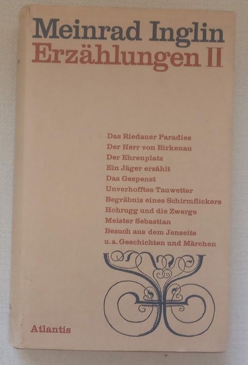 Meinrad Inglin - Erzählungen II (Gebraucht) in Einsiedeln für CHF 16.9 ...