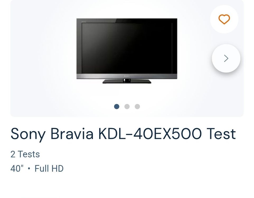 Sony Bra­via KDL- 40EX500 LCD TV (Gebraucht) in Wädenswil für CHF 40 ...