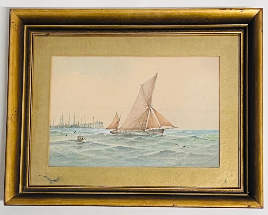 Meeransicht Aquarell unleserlich Handsigniert (Gebraucht) in Root für CHF 10 – mit Lieferung auf ...