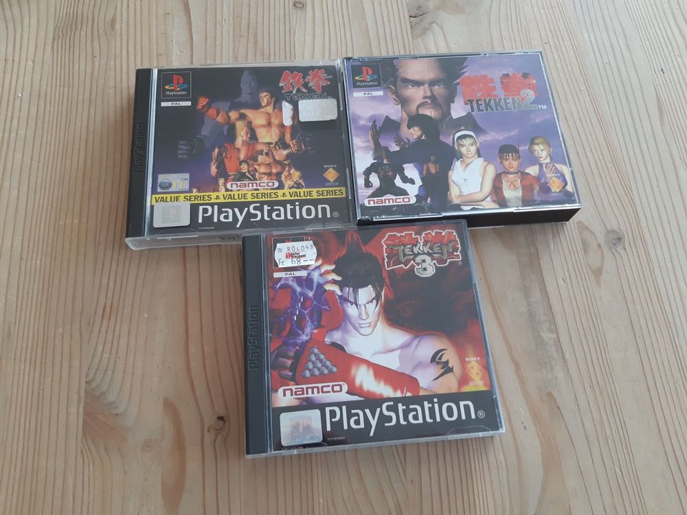 Tekken Sammlung: Tekken 1 + 2 + 3 PS1 komplett mit Bonus CDs | Kaufen auf Ricardo