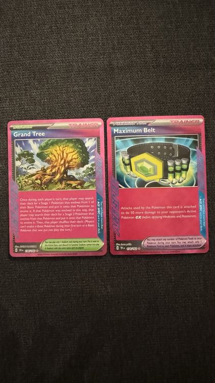 Pokemon Karten: Grand Tree + Maximum Belt - Neuwertig! (Neu (gemäss ...