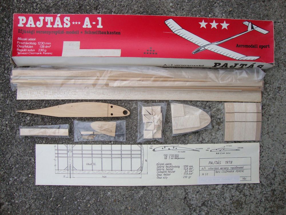 Baukasten A-1 Freiflugmodell Pajtás 1978 (Neu (gemäss Beschreibung)) in ...