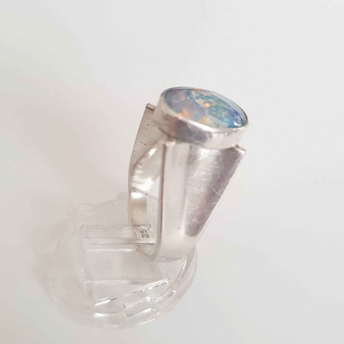 Vintage 925 Silber Ring mit Opal Stein, Gr 16,9 mm (Gebraucht) in ...