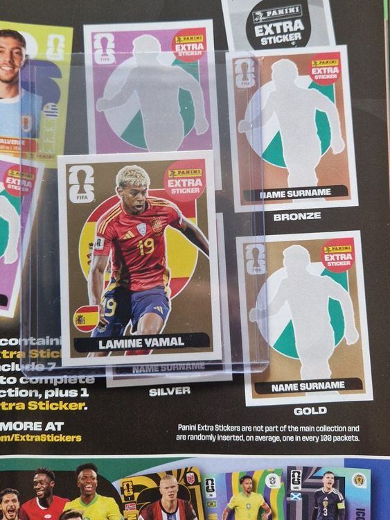 Panini FIFA 2026 Extra Sticker - Lamine Yamal - GOLD! (Neu (gemäss ...