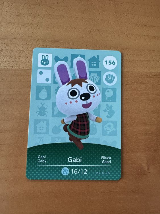 Animal Crossing Amiibo Karte Gabi Nr. 156 | Kaufen auf Ricardo