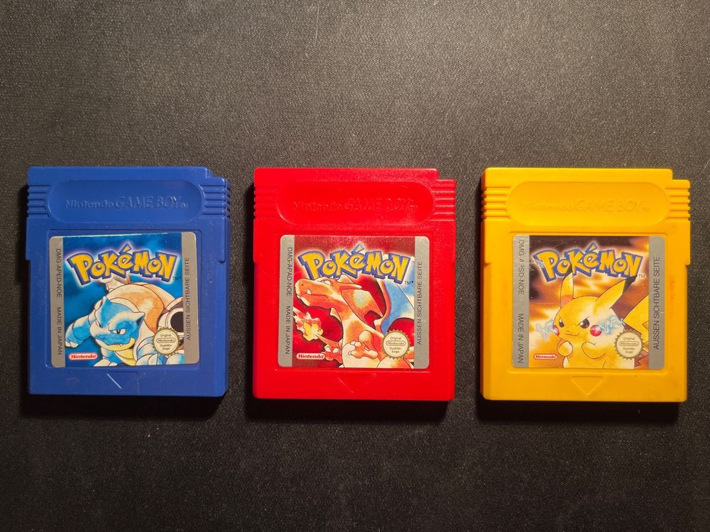 Pokemon Blaue Gelbe und Rote Edition Gameboy Deutsch (Gebraucht) in St. Gallen für CHF 130 – mit ...
