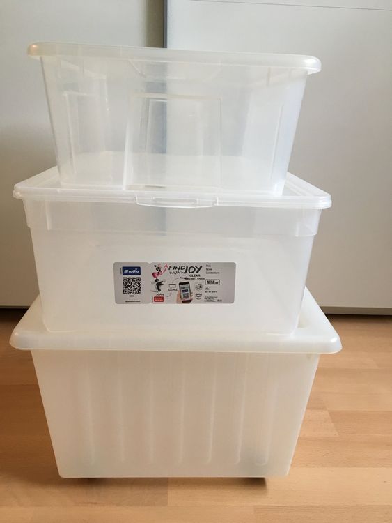 Aufbewahrungsboxen 3Stk Rotho,Vessla, Samla m. Deckel/Rollen | Kaufen ...