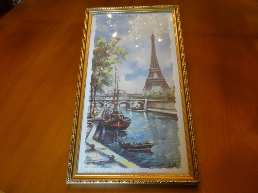 Tableau -tour Eiffel et Seine (Gebraucht) in Biel/Bienne für CHF 15 – nur Abholung auf Ricardo ...