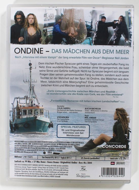 DVD - ONDINE - DAS MÄDCHEN AUS DEM MEER mit Colin Farrell (Gebraucht ...