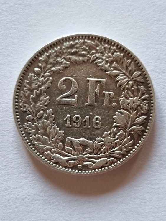 2 Franken 1916 - Aufl. 0.25 Mio. - selten (Gebraucht) in Mels für CHF 20 – mit Lieferung auf ...