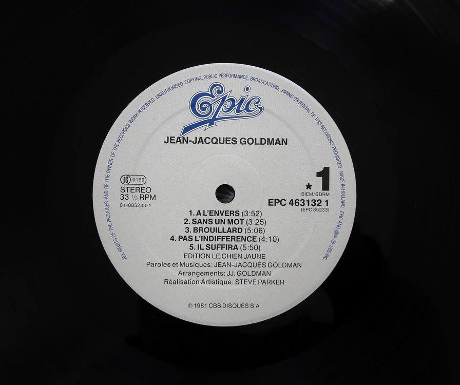 JEAN JACQUES GOLDMAN - J.J.G. 1981 (LP) (Gebraucht) in Hedingen für CHF ...