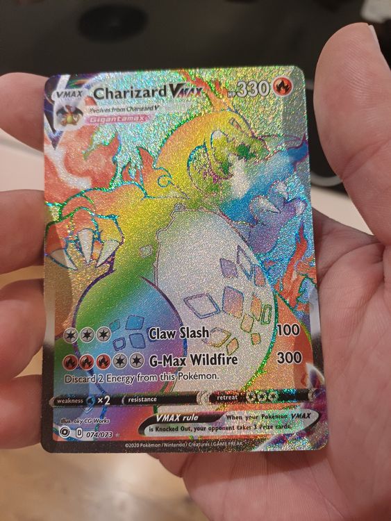 Charizard VMAX Rainbow CPA 074/073 (Neu (gemäss Beschreibung)) in Müllheim Dorf für CHF 175 ...