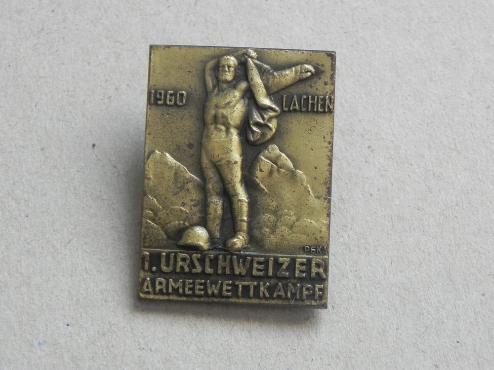 Abzeichen Kant. Schützenfest Lachen SZ 1960 Armeewettkampf (Gebraucht) in Siebnen für CHF 22 ...