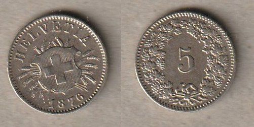 5 Rappen 1876 --- Wappen --- | Kaufen auf Ricardo