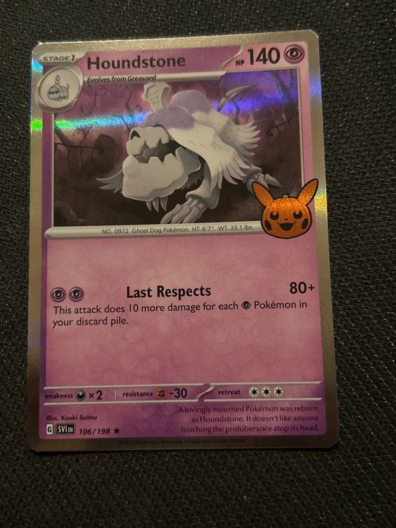 Pokemon card Houndstone holo trick or trade halloween | Kaufen auf Ricardo
