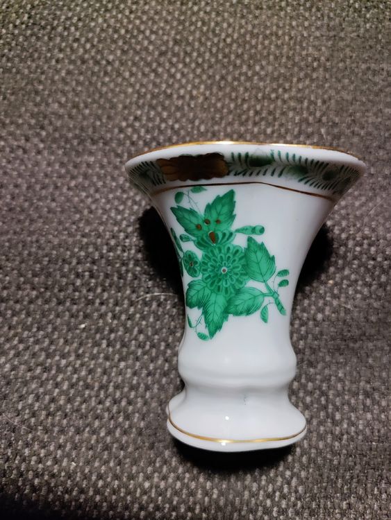 Herend Ungarn Vase Grün Gold Handarbeit Porzellan 6434/V NEU (Gebraucht) in Fideris für CHF 35 ...