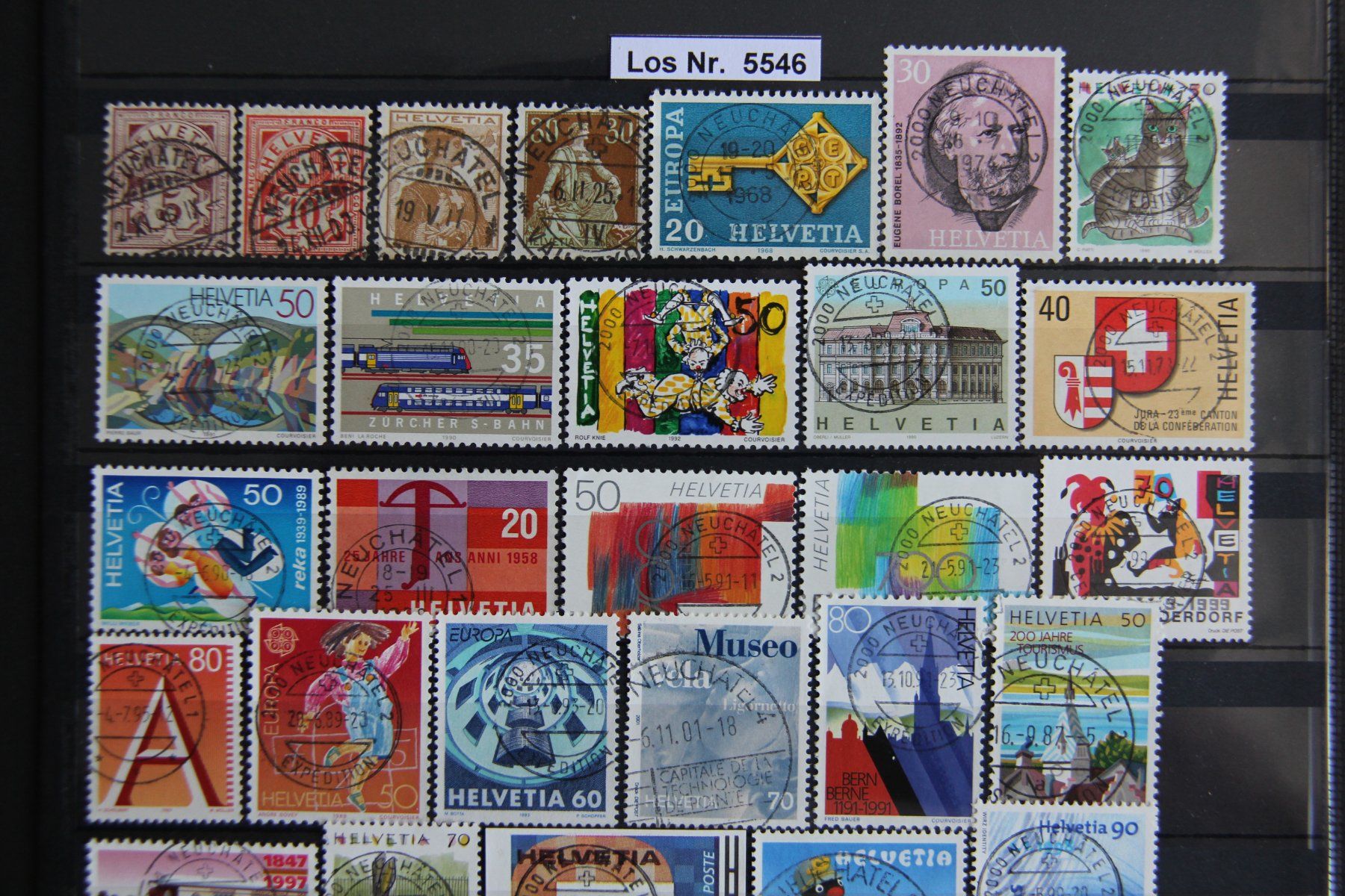 CH 40x2000 Neuchâtel von alt bis neu sauber gestem. Los 5546 (Gebraucht ...