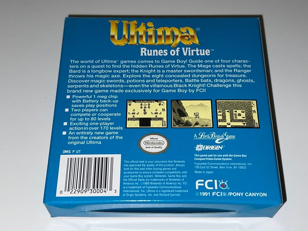 Game Boy (GB) Spiel - Ultima: Runes of Virtue (OVP) - Top! | Kaufen auf ...