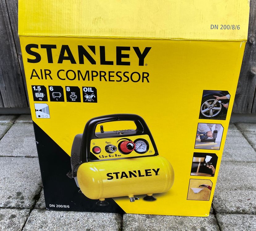Stanley Kompressor DN200/8/6 Air Compressor mit Zubehör (Gebraucht) in ...