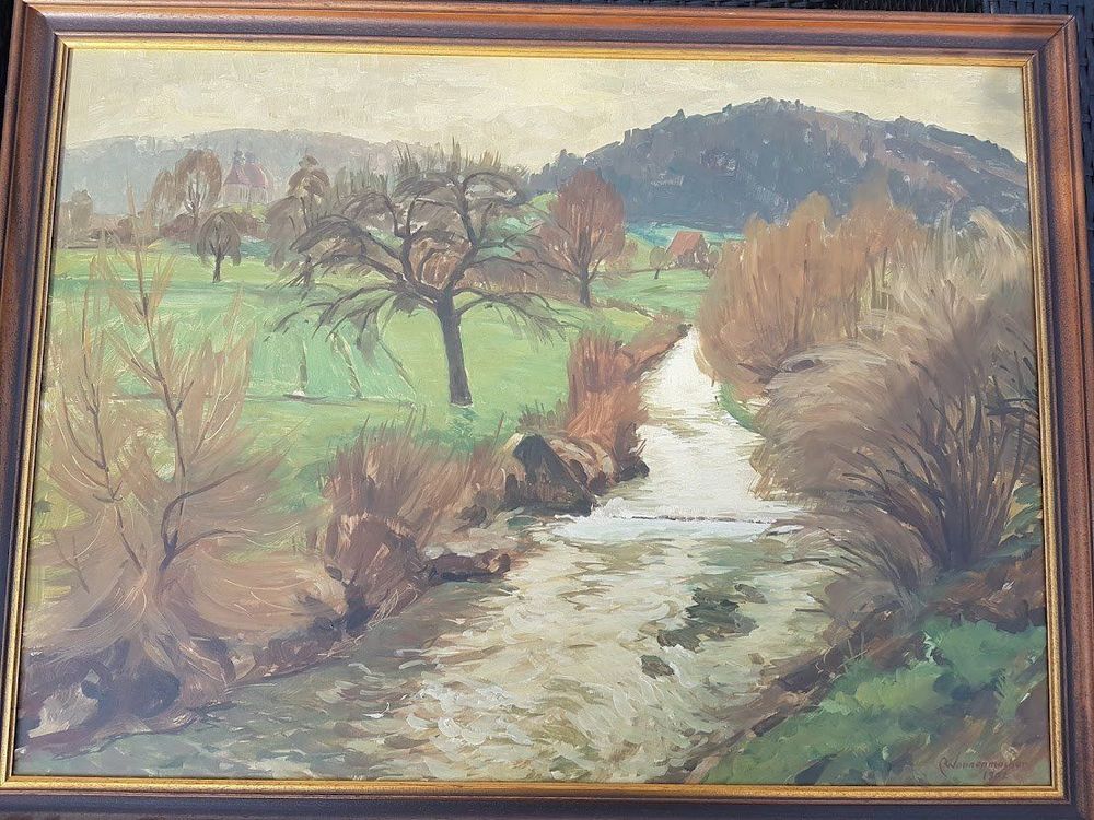 Wannenmacher Richard Öl Gemälde "AUKTION (Neu (gemäss Beschreibung)) in ...