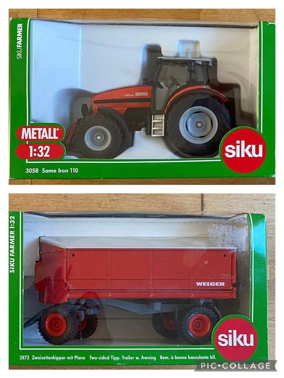 SIKU Traktor 3058 und Zweiseitenkipper mit Plane 2872 1:32 (D'occasion ...