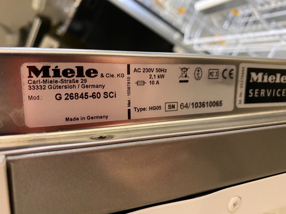 Miele G 26845-SCI Einbaugeschirrspüler EU Norm 60,er | Kaufen auf Ricardo