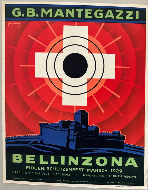 Musiknoten, Bellinzona,Schützenfest,1929, Hans Heusser, DADA (Gebraucht ...