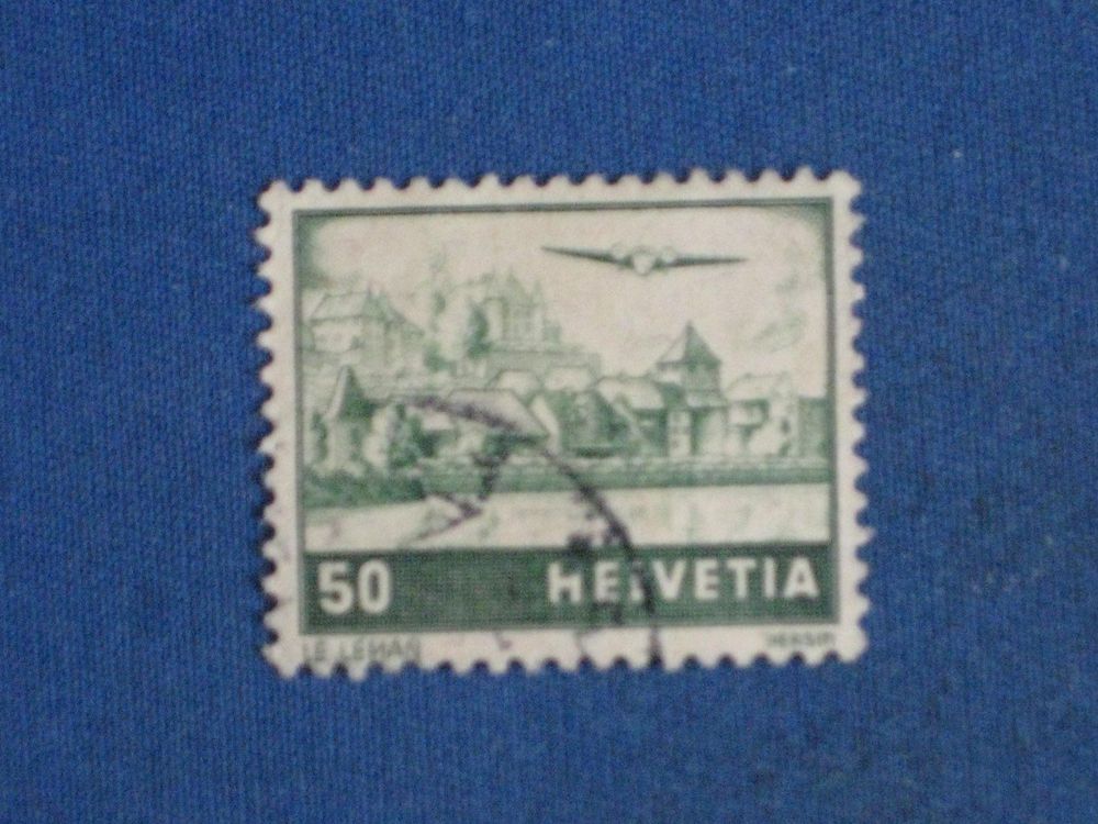 weisses Dach, Flugpost 1941, 50 C. (Gebraucht) in Wangs für CHF 4 – mit Lieferung auf Ricardo kaufen
