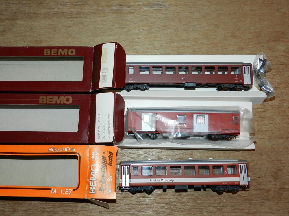 Bemo H0m 3 verschiedene Personenwagen der FO | Kaufen auf Ricardo