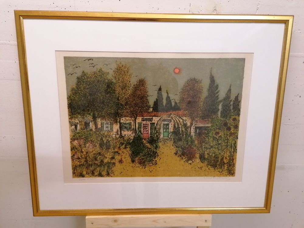 Marco Richterich Lithografie Goldrahmen | Kaufen auf Ricardo