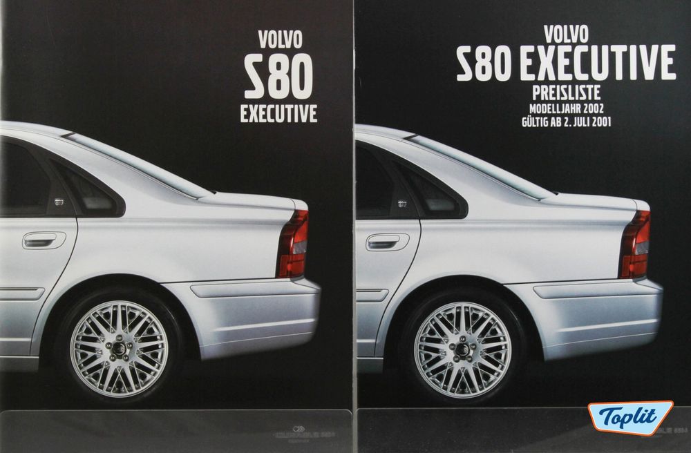 ORIGINAL NEUWAGEN PROSPEKT VOLVO S80 EXECUTIVE TYP T6 - 2001 | Kaufen ...
