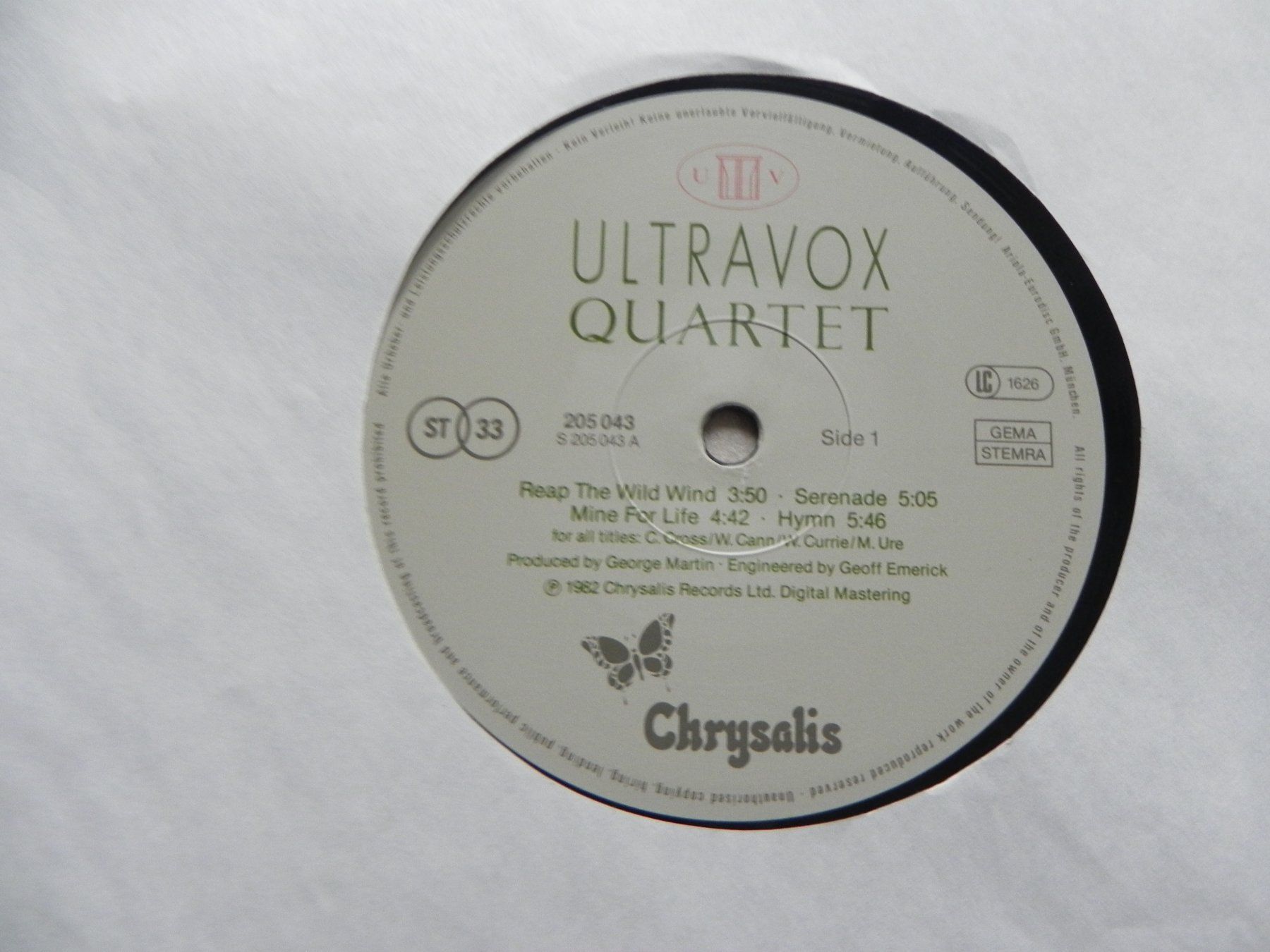 LP brit. New Wave Rock Synth Pop Band Ultravox 1982 Quartett (Gebraucht ...