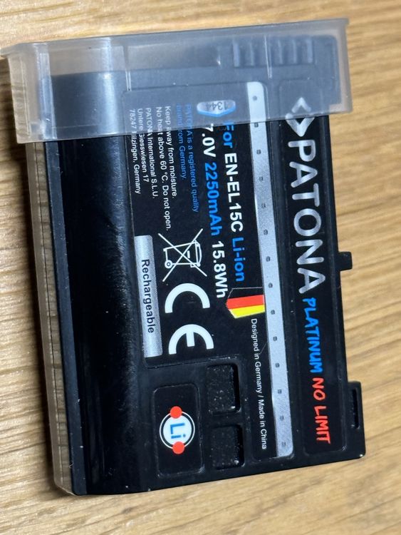 Akku Patona Platinum für Nikon EN-EL15C (Gebraucht) in Bachenbülach für CHF 26 – mit Lieferung ...