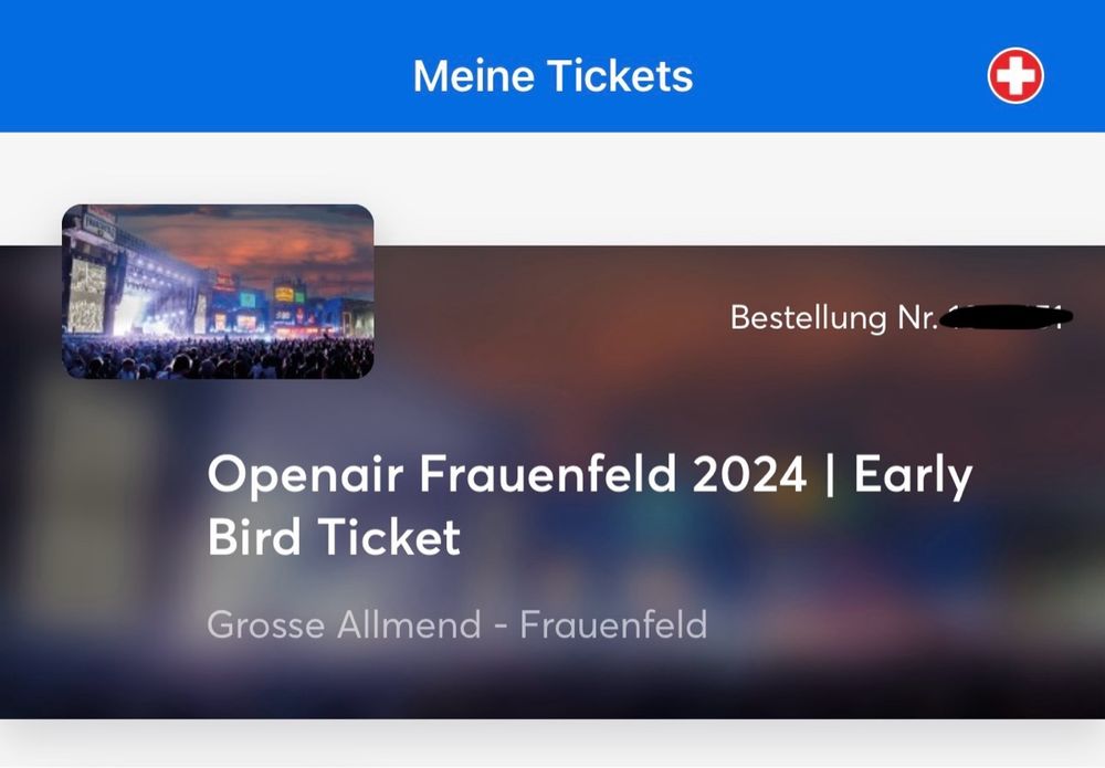 Openair Frauenfeld 2024 Early Bird Ticket | Kaufen auf Ricardo
